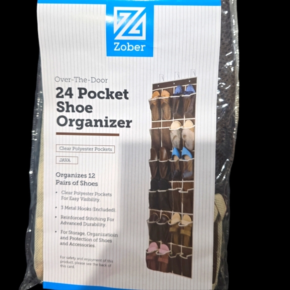 Zober | Storage & Organization | Zober 24 Pockets Over The Door Shoe ...